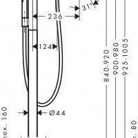 Hansgrohe Vivenis 75445000 Смеситель для ванны, напольный хром, купить ...