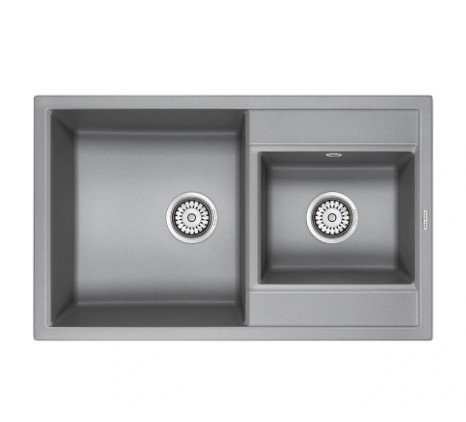 Paulmark TANDEM PM238250-GR Мойка для кухни двойная 82*50 см (серый), в ...