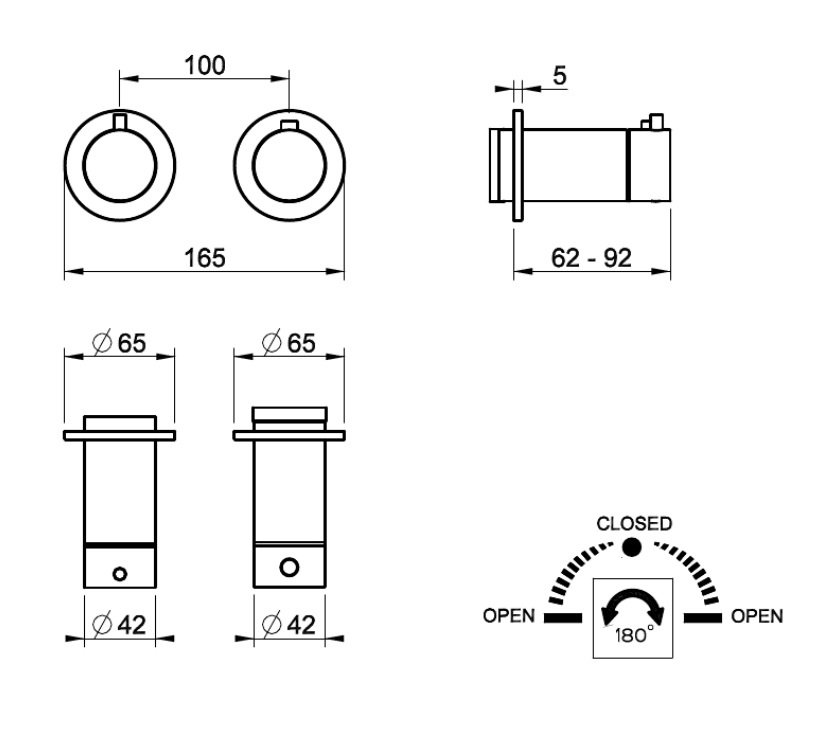 GESSI Anello 63333.720 Термостат для ванны - внешняя часть (никель ...