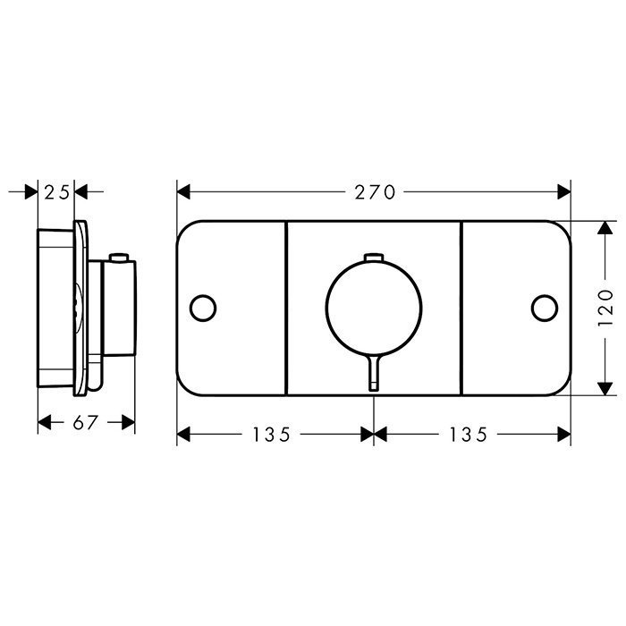 Axor One 45712340 Смеситель для душа термостатический (шлифованный ...