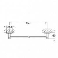 GROHE Essentials 40688001 - Держатель для полотенца 450 мм (хром), в ...
