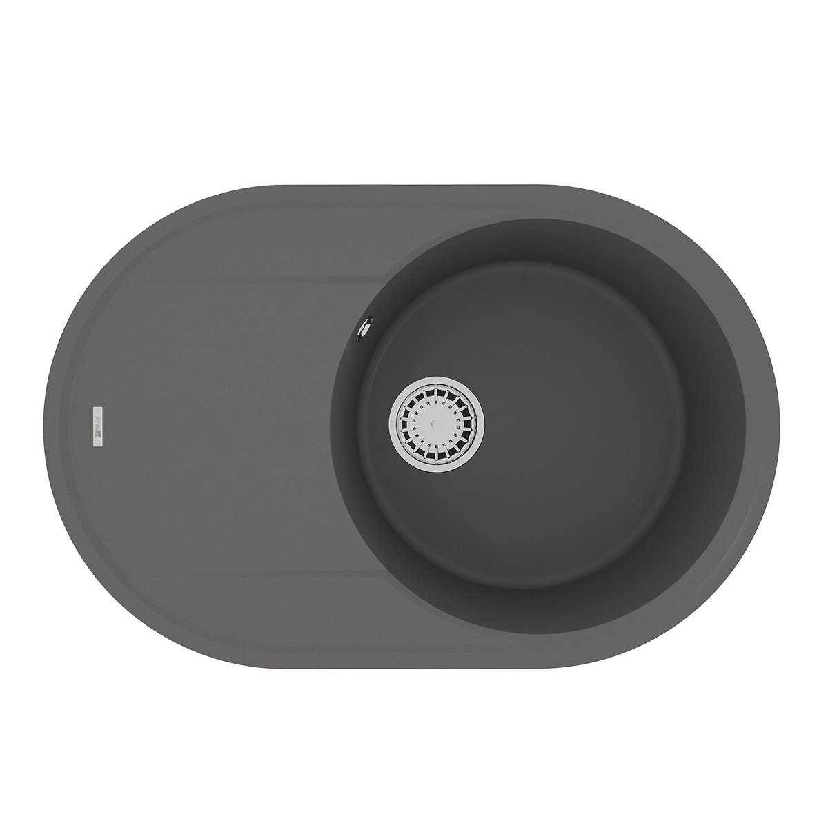 Lemark LACHA 760 9910059 Мойка для кухни 760*500 мм (серый шёлк), купить в магазине сантехники ...