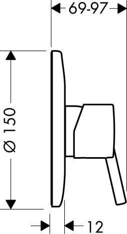 Смеситель для душа 32635000 Hansgrohe Talis S (внешняя часть), купить в ...
