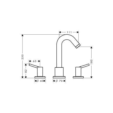 Смеситель на борт ванны 32313000 Hansgrohe Talis S, в магазине ...