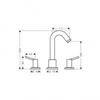Смеситель на борт ванны 32313000 Hansgrohe Talis S, в магазине ...