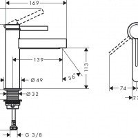 Hansgrohe Finoris 76023700 Смеситель для раковины (белый матовый ...