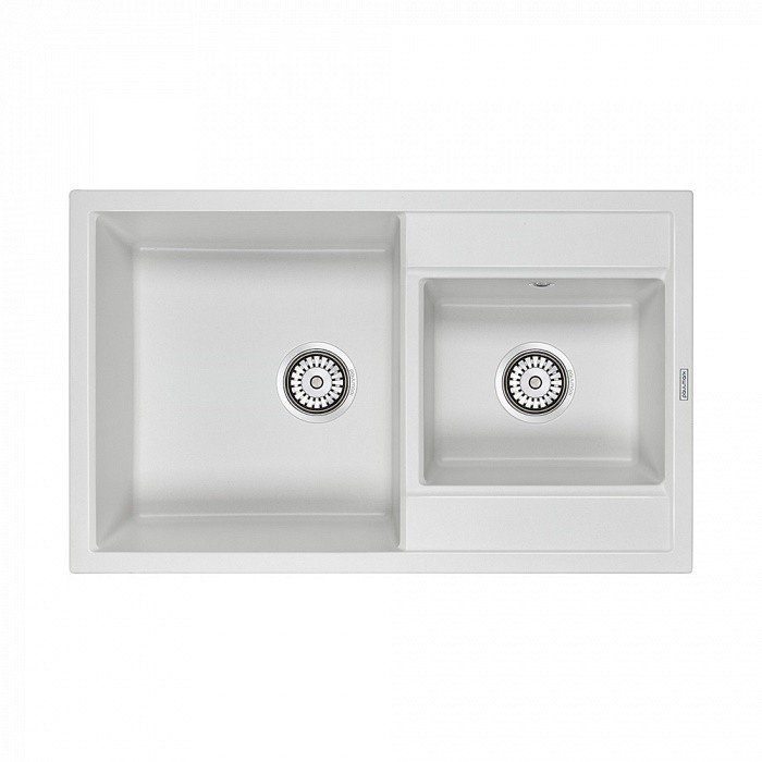 Paulmark TANDEM PM238250-WH Мойка для кухни двойная 82*50 см (белый ...