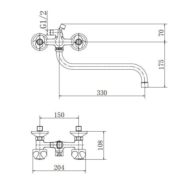 FASHUN A2226-2 Смеситель для ванны с длинным изливом (хром), купить в ...