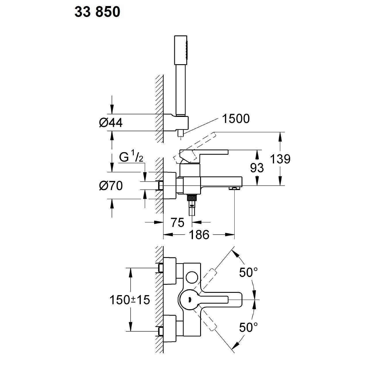 GROHE Lineare 33850000 смеситель для ванны, в магазине сантехники ...