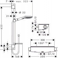 Hansgrohe Ecostat Select Combi Raindance Select E 120 3jet 27038000 ...