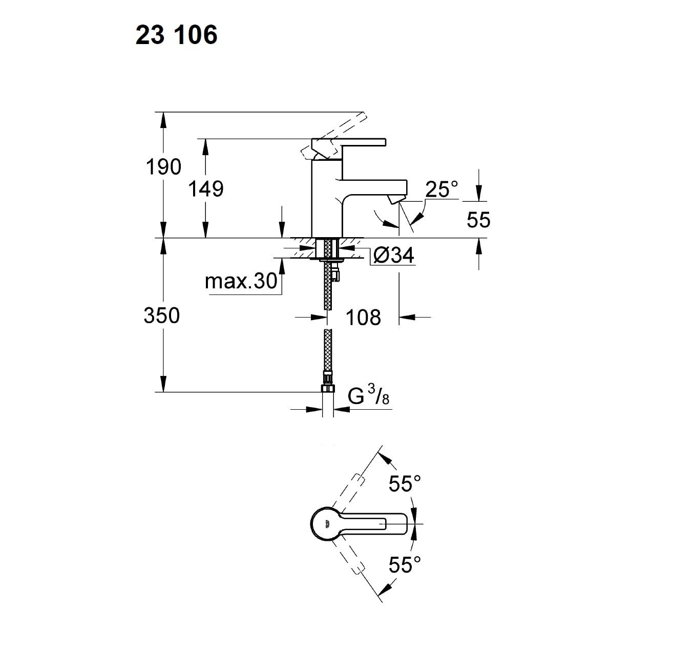 GROHE Lineare 23106000 смеситель для раковины, в магазине сантехники ...