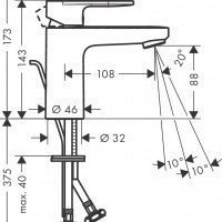 Hansgrohe Vernis Blend 71551670 Смеситель для раковины, купить в ...