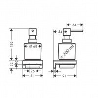 Hansgrohe AddStoris 41745670 - Дозатор для жидкого мыла 200 мл (черный ...