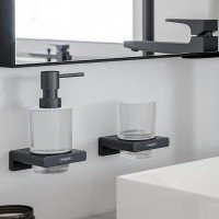 Hansgrohe AddStoris 41745670 - Дозатор для жидкого мыла 200 мл (черный ...