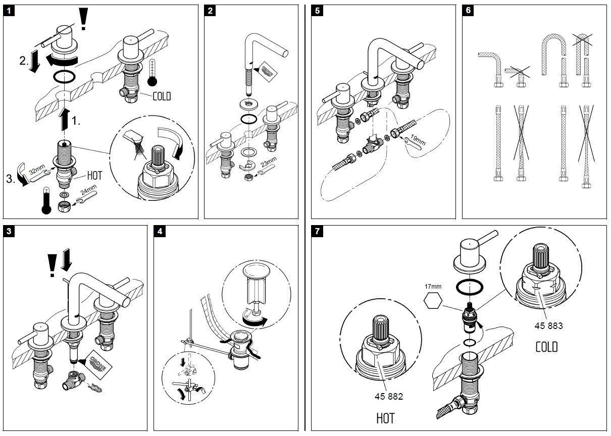 GROHE Essence 20296000 смеситель для раковины, в магазине сантехники ...