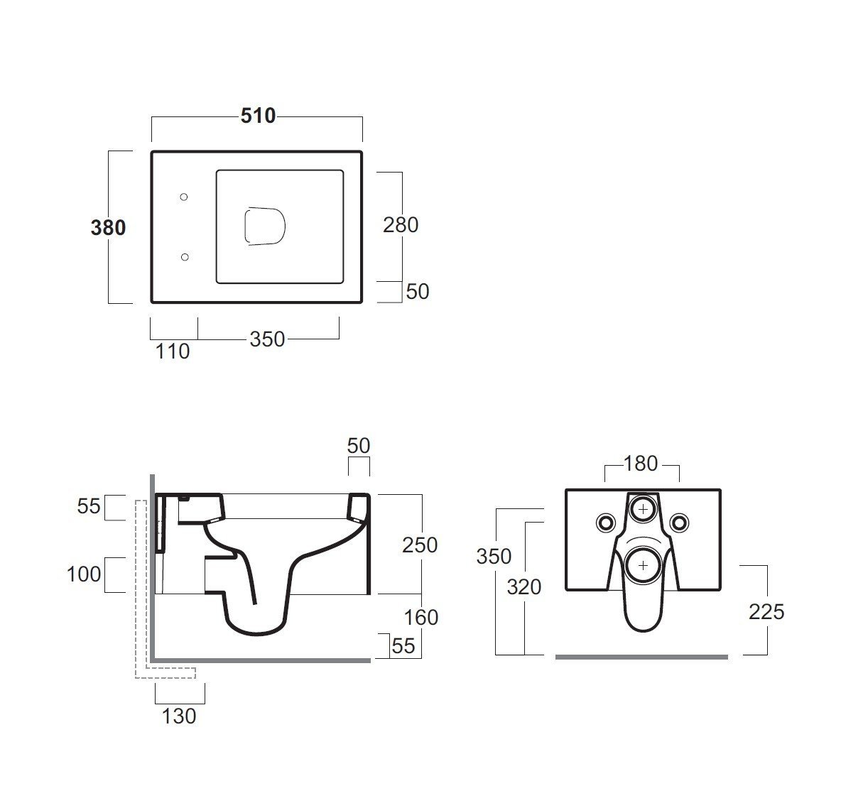 SIMAS Frozen FZ18nero Подвесной унитаз 51*38 см (черный), купить в ...