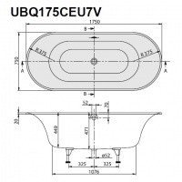 Villeroy & Boch Cetus UBQ175CEU7V-01 Ванна акриловая 1750*750 мм ...