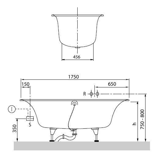 Villeroy & Boch Cetus UBQ175CEU7V-01 Ванна акриловая 1750*750 мм ...