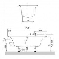 Villeroy & Boch Cetus UBQ175CEU7V-01 Ванна акриловая 1750*750 мм ...