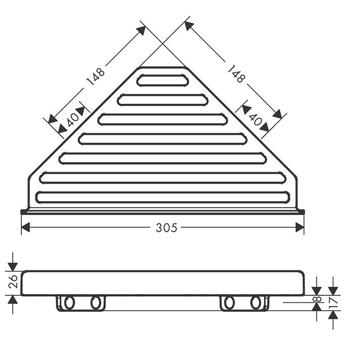 Hansgrohe AddStoris 41741000 Корзинка для душа, купить в магазине ...