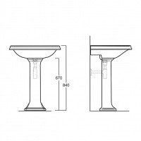 SIMAS Arcade AR805 - Пьедестал для раковины (белый глянцевый), купить в интернет-магазине ...