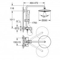Grohe Euphoria Concetto System 260 23061002 Душевая система со ...