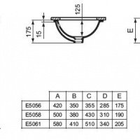 Ideal Standard Connect E505801 Раковина на 50 см, купить в магазине ...