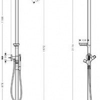 Hansgrohe Axor Urquiola 11901000 Душевая колонна с термостатом, в ...