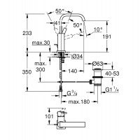 GROHE Allure 32146000 - Высокий смеситель для раковины (хром), в ...