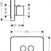 Смеситель Hansgrohe Axor 36707000 ShowerSelect S Термостат, в магазине ...