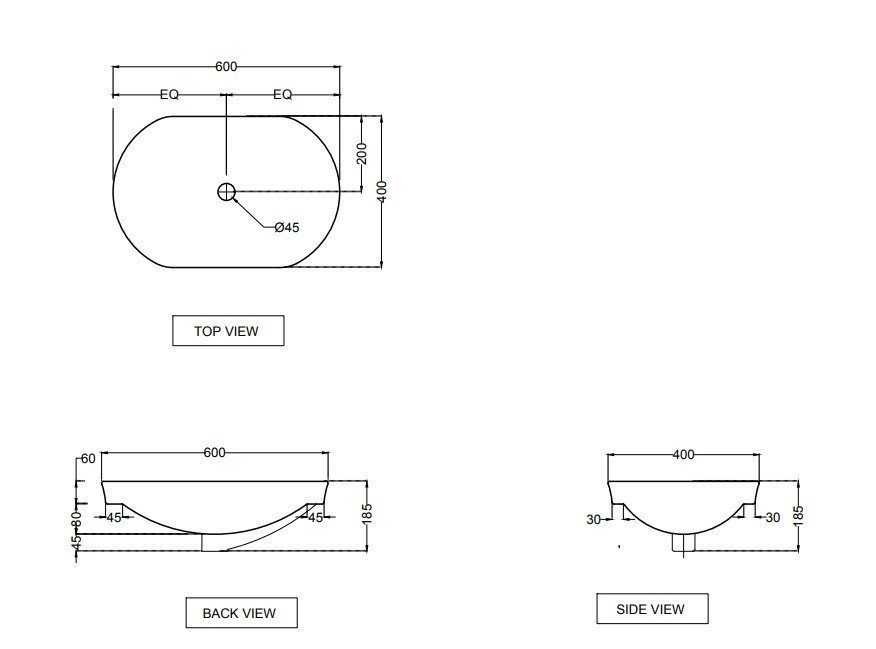Jaquar Solo SLS-WHT-6601 Раковина встраиваемая сверху на 60 см, в ...