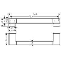 Hansgrohe AddStoris 41744000 Поручень для ванной 348 мм, купить в ...