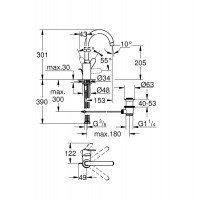 GROHE Eurostyle Cosmopolitan 23043002 - Высокий смеситель для раковины ...