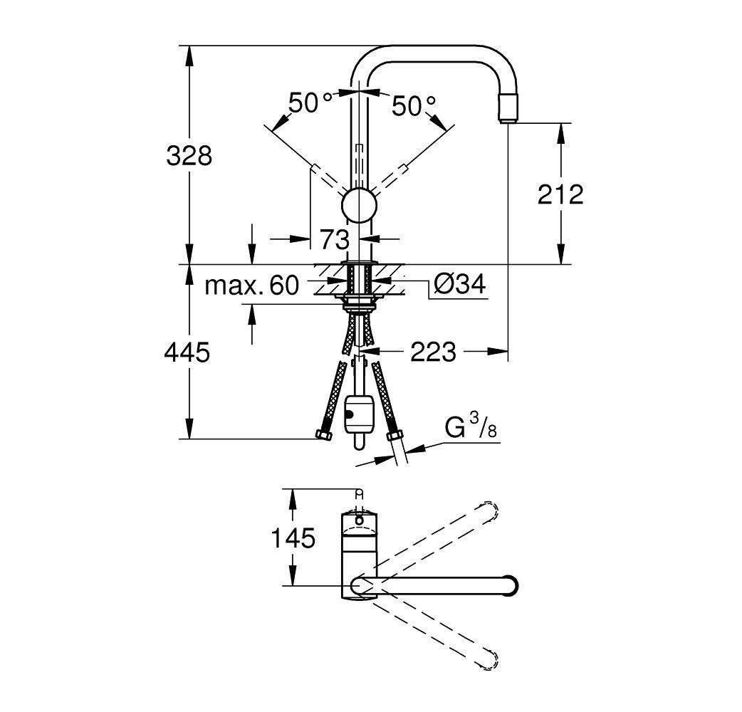 Смеситель для кухни GROHE, Minta 32067000, в магазине сантехники ...