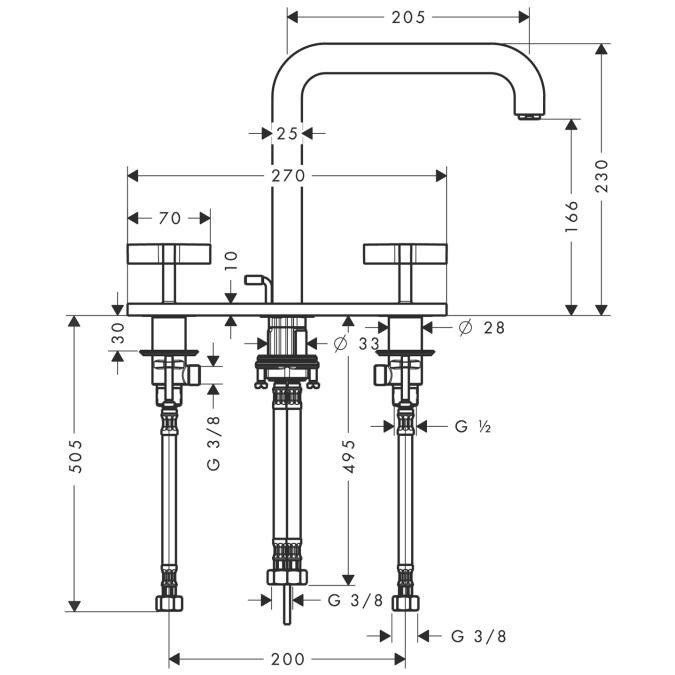 Hansgrohe Axor Citterio 39154000 Смеситель для раковины (хром), в ...