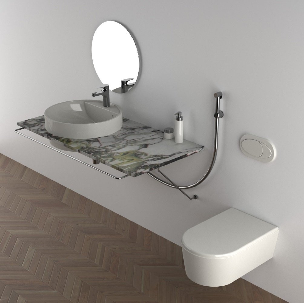 REMER Winner W10SHW Смеситель для раковины - комплект с гигиеническим ...