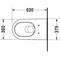 Duravit Starck 2 253309 00 00 Унитаз подвесной (белый), в магазине ...