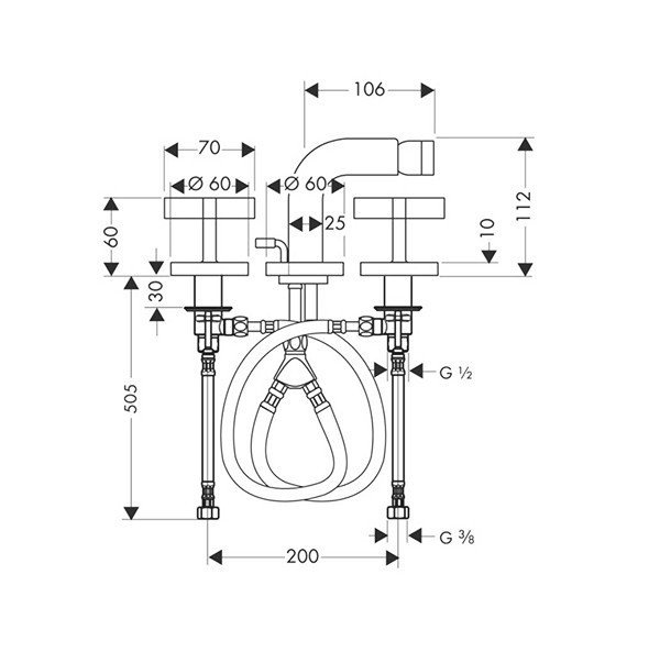 Axor Citterio 39233000 Смеситель для биде (хром), в магазине сантехники ...