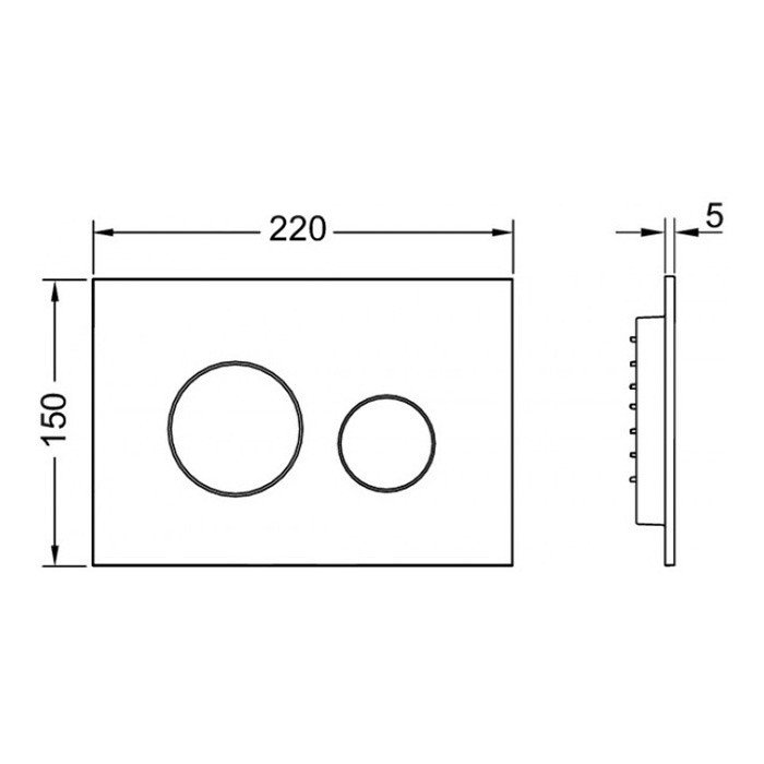 TECE Loop 2.0 9240921 Накладная панель смыва для унитаза (хром глянцевый), купить в магазине ...