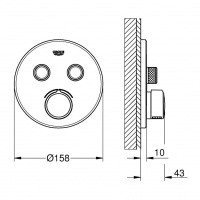Grohe SmartControl 29145000 Встраиваемый смеситель для душа (хром ...