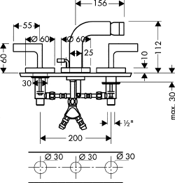 Hansgrohe Axor Citterio 39235000 Смеситель для биде (хром), в магазине ...