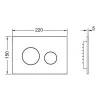 TECE Loop 2.0 9240922 Накладная панель смыва для унитаза (хром матовый), купить в магазине ...