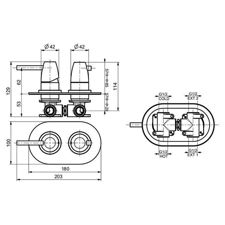 Webert Opera Moderna OE860101015 Смеситель для ванны (хром), купить в магазине сантехники ...