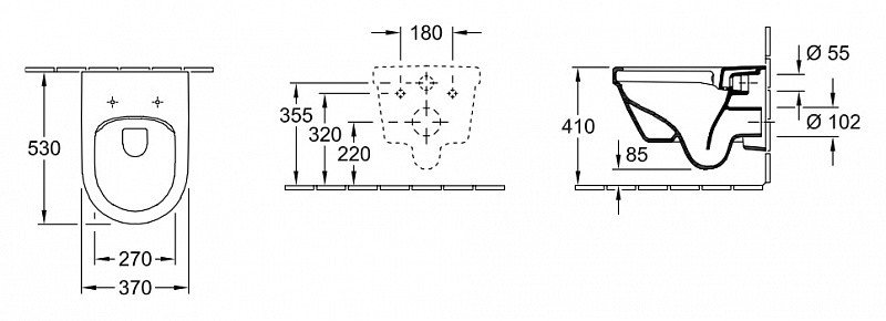 Подвесной унитаз 5684R001 VILLEROY BOCH Omnia architectura, купить в ...