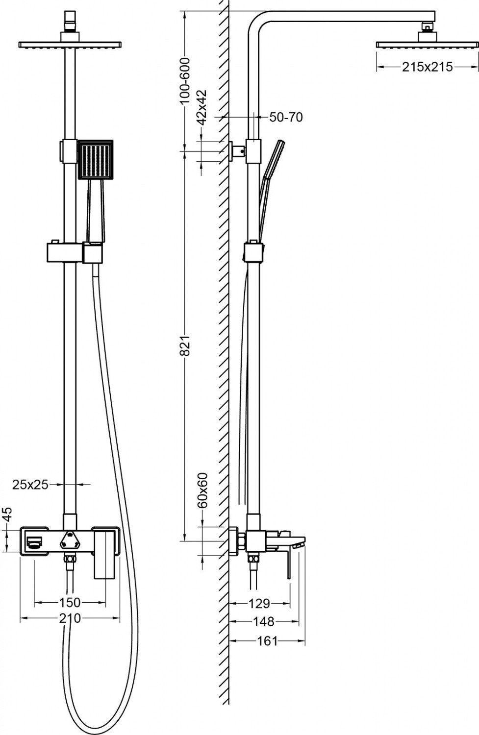 Timo Selene SX-1030/03 Душевая система (цвет чёрный), купить в магазине ...
