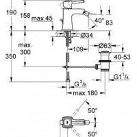 Смеситель для биде 23315 IG0 GROHE Grandera, в магазине сантехники ...