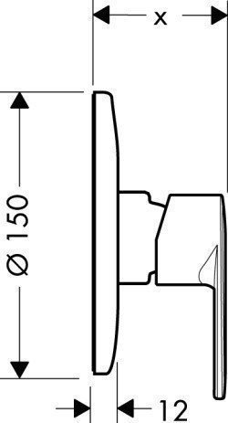 Смеситель для душа 31636000 Hansgrohe Talis E², в магазине сантехники ...