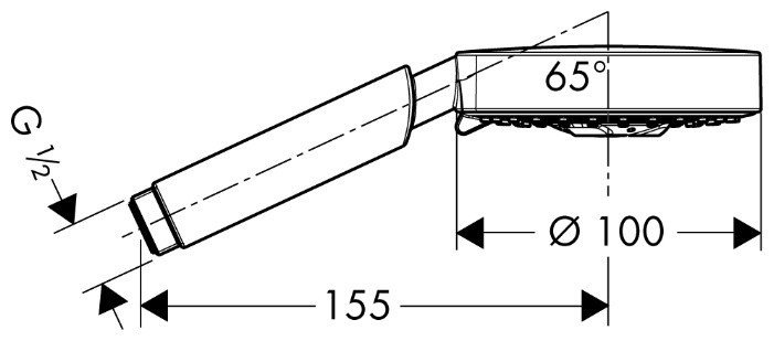 Hansgrohe Raindance S 100 EcoSmart 3jet 28552000 Ручной душ (хром), в ...