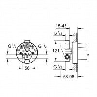GROHE 33963000 - Внутренний механизм смесителя, универсальный (для душа ...