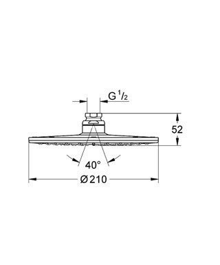 GROHE Ondus 27287 LS0 верхний душ (цвет белая луна), в интернет ...